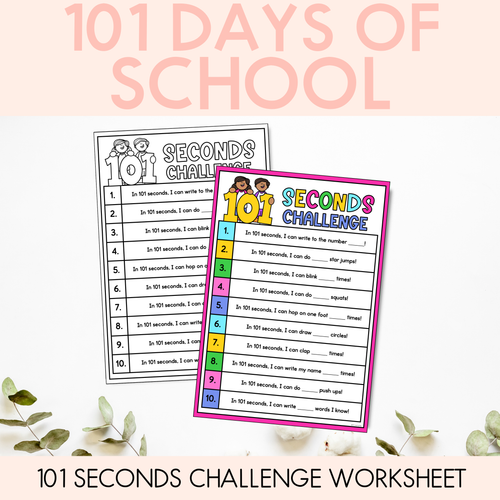 101 Days of School - 101 Seconds Challenge - Mrs Learning Bee