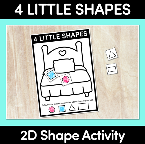 4 Little Shapes - 2D Shape Activity - Mrs Learning Bee