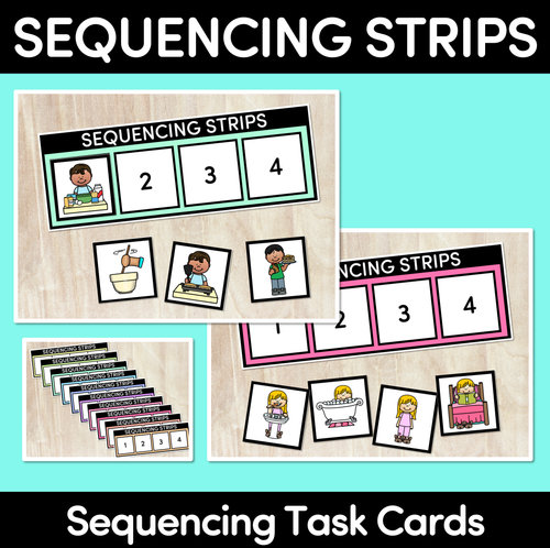 Sequencing Strip Task Cards - Mrs Learning Bee