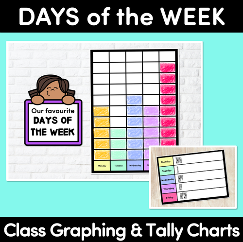 Favourite Day of the Week - Class Graph & Tally Templates