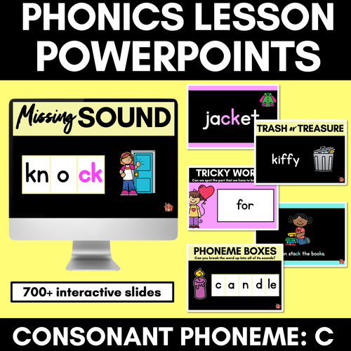 Consonant Sound C PowerPoint - C K CK - Mrs Learning Bee