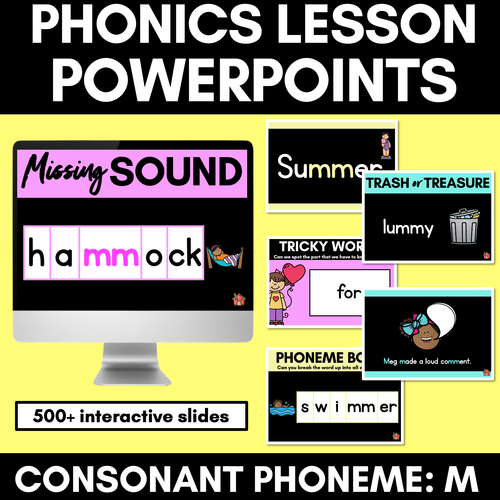 Consonant Sound M PowerPoint - M MM - Mrs Learning Bee