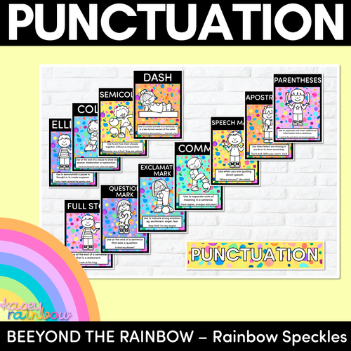 PUNCTUATION POSTERS - The Kasey Rainbow Collection - Rainbow Speckles ...