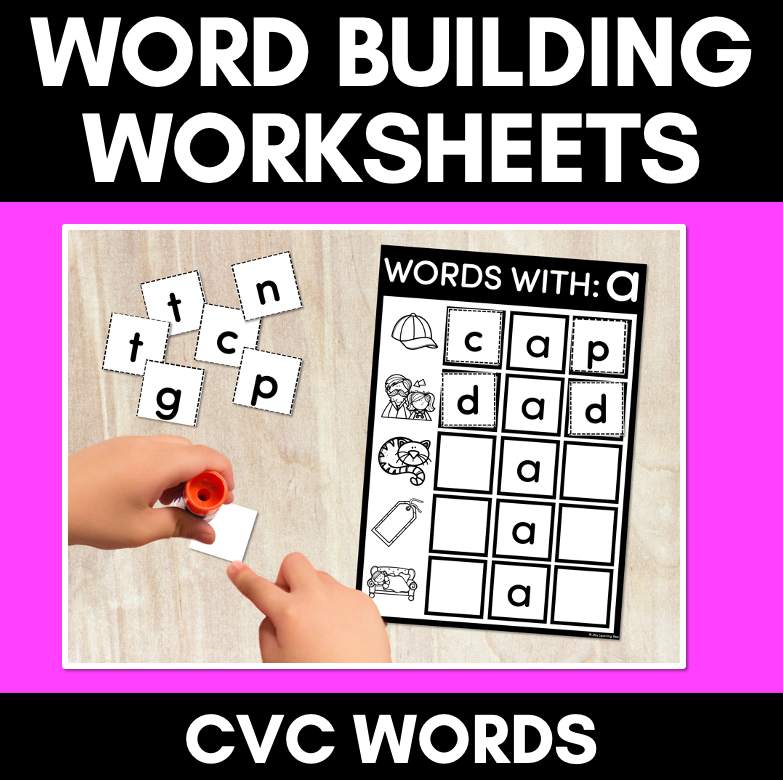 Word Building Worksheets For Kindergarten