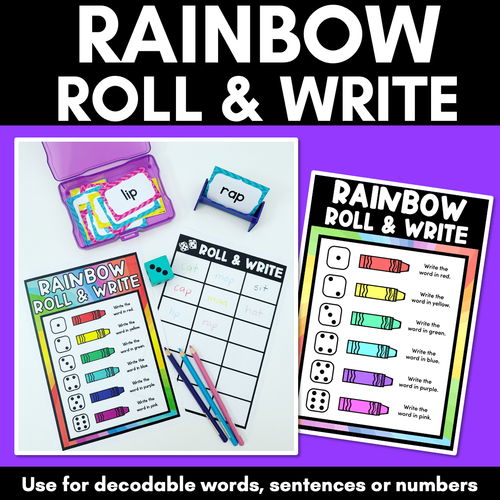Rainbow Roll & Write - Mrs Learning Bee