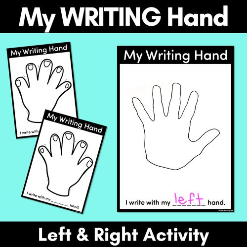 My Writing Hand - Left and Right Activity - Mrs Learning Bee