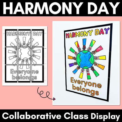 Harmony Day Collaborative Class Artwork Activity - Mrs Learning Bee