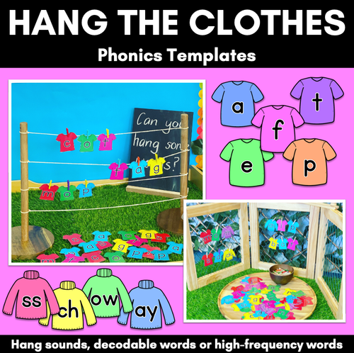 Decodable Word Building Activity - Hang the Clothes - Interactive ...