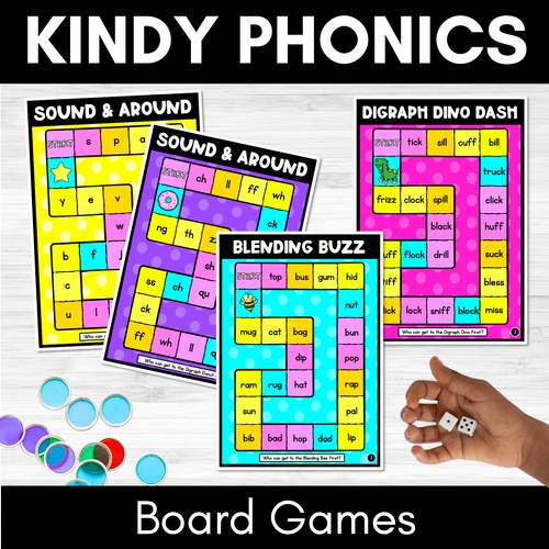 EDITABLE Board Games for CVC Words & Consonant Digraphs - Kindergarten ...