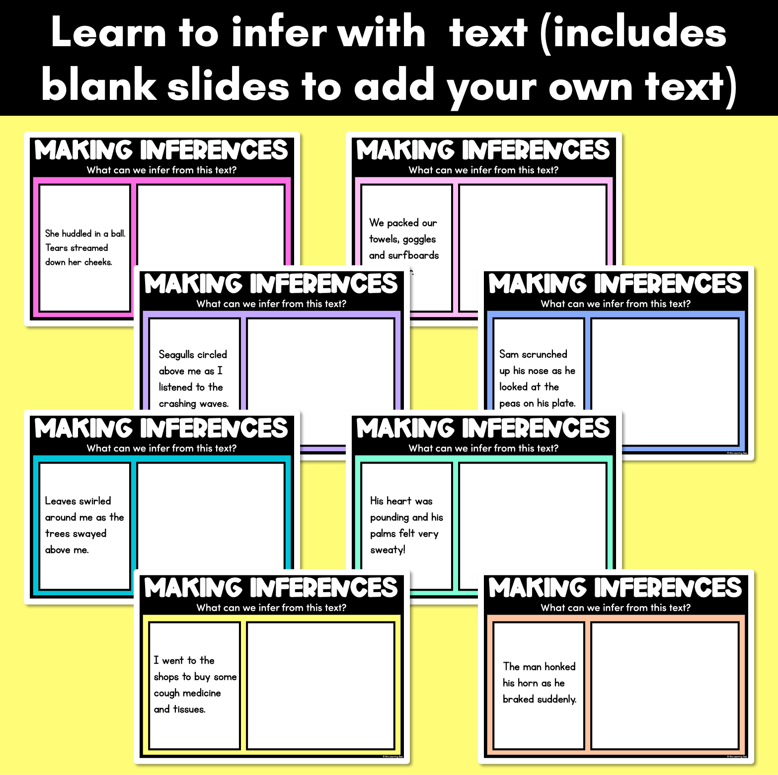 Making Inferences Templates