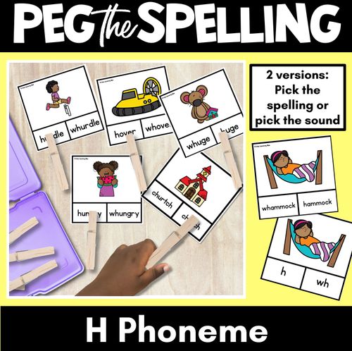 Consonant Phoneme H Clip Cards - Consonant Sounds Phonics Game - Mrs ...