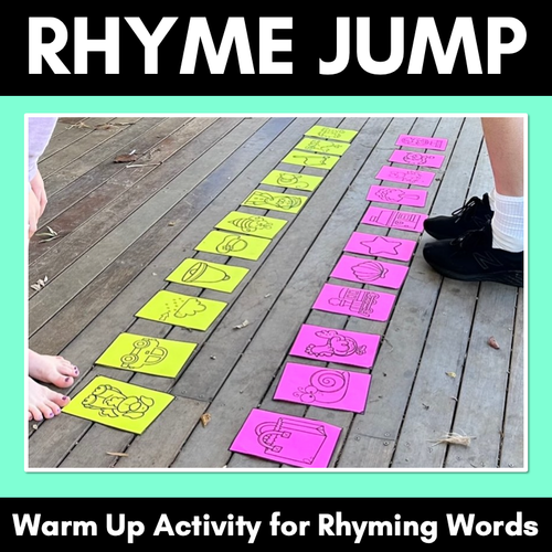 Rhyme Jump: Rhyming Words Warm Up Activity - Mrs Learning Bee