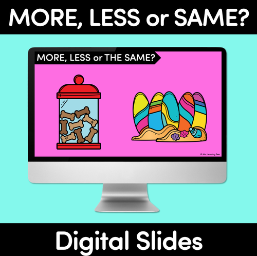 MORE, LESS or THE SAME - PowerPoint Slides - Mrs Learning Bee