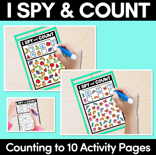 I Spy and Count for Numbers 1-10 - Mrs Learning Bee