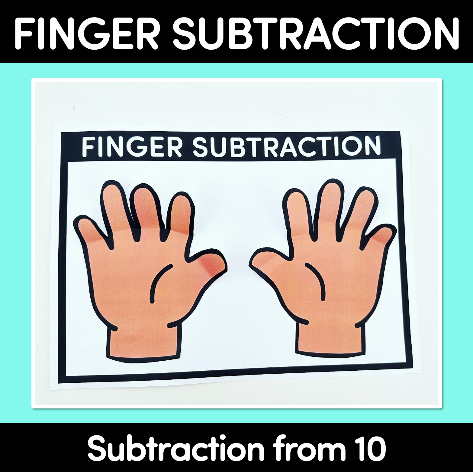 Finger Subtraction Templates - Mrs Learning Bee