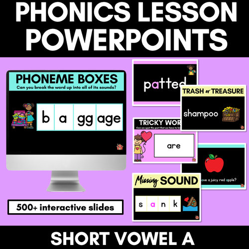 Short Vowel Sound A PowerPoint - Mrs Learning Bee