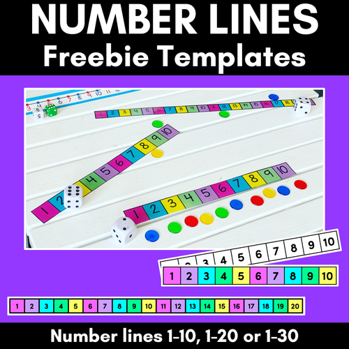 Number Line Templates - Mrs Learning Bee