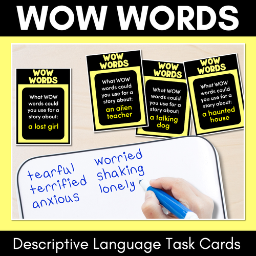 WOW WORDS Descriptive Language Task Cards - VCOP aligned - Mrs Learning Bee