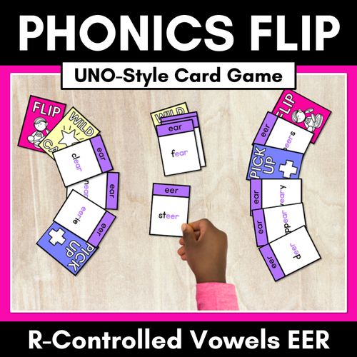 R-Controlled Vowel EER Sound Card Game - Phonics Flip for R-Controlled ...