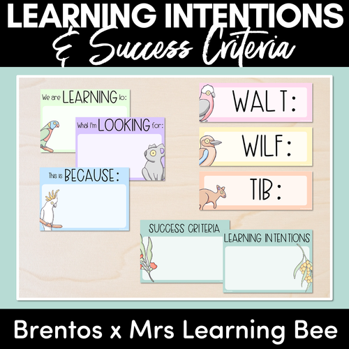 Learning Intentions & Success Criteria - LISC Posters - The Brentos ...