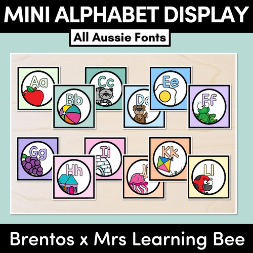 MINI ALPHABET POSTERS - The Brentos Collection - Pastel Rainbow - Mrs ...