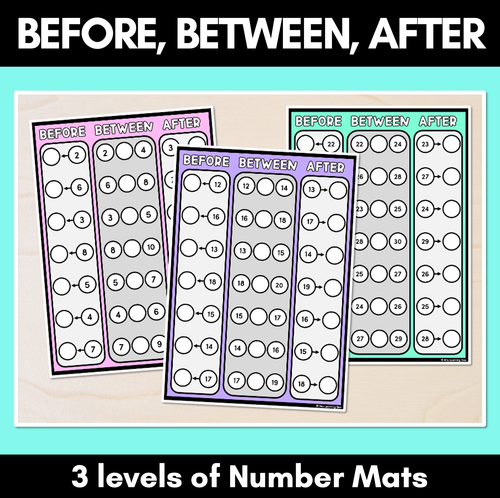 Number Before, Between & After Mats - Mrs Learning Bee
