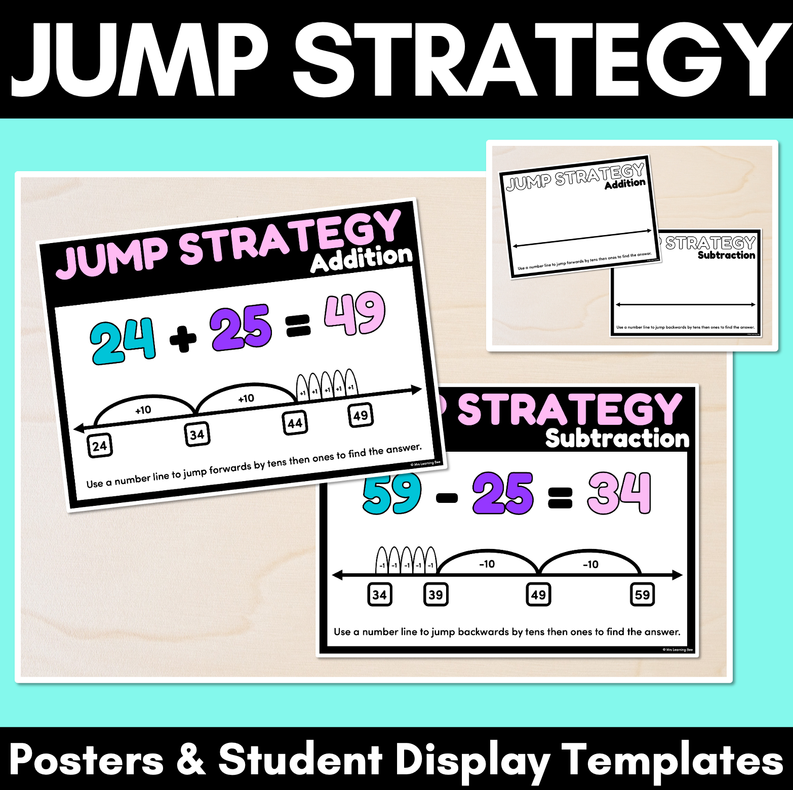 Addition Worksheets Jump Strategy
