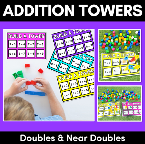 Addition Towers - Doubles & Near Doubles - Mrs Learning Bee