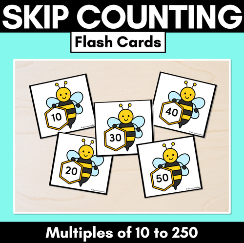 Skip Counting Flash Cards - Multiples of 10 - Mrs Learning Bee