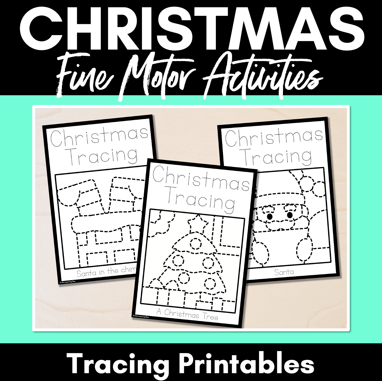 Fine Motor Christmas Activities - Tracing Printables - Mrs Learning Bee