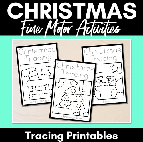 Fine Motor Christmas Activities - Tracing Printables - Mrs Learning Bee