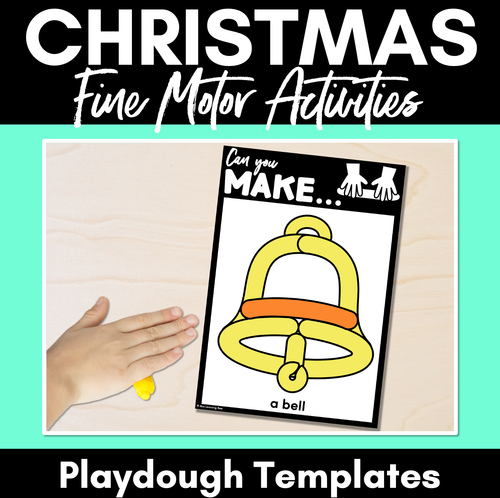 Fine Motor Christmas Activities - Playdough Templates - Mrs Learning Bee