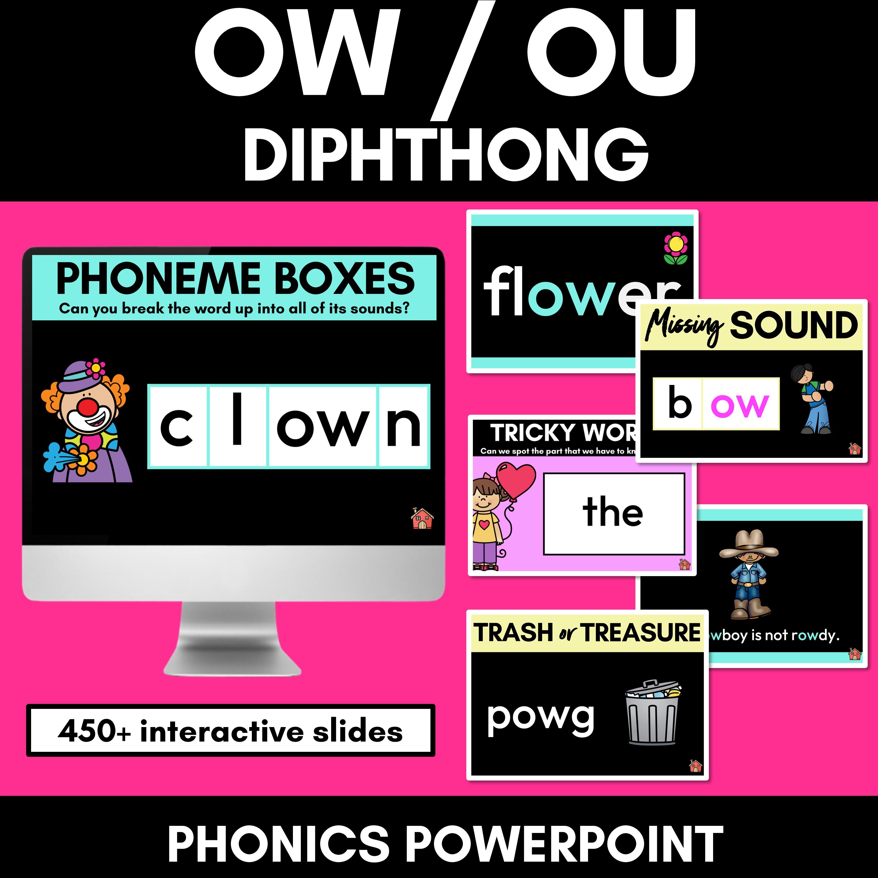 Diphthongs - OW Sound Powerpoint - Mrs Learning Bee