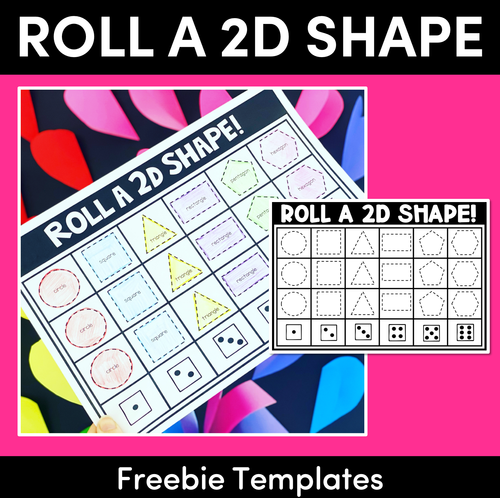 Roll a 2D Shape - Drawing 2D Shapes Activity - Mrs Learning Bee
