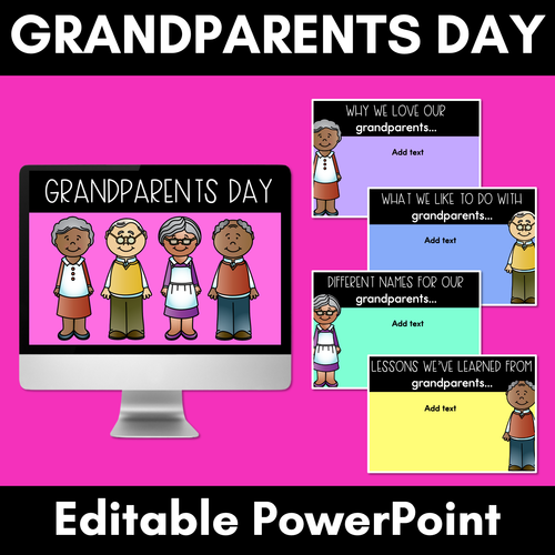 Grandparents Day - Editable PowerPoint Slides - Mrs Learning Bee