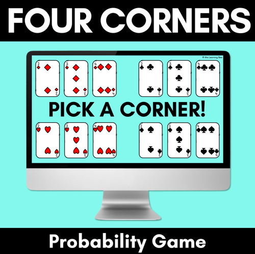 Four Corners Probability Game - Digital Slides - Mrs Learning Bee
