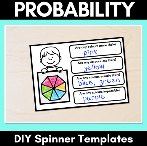 Probability DIY Spinner Templates - Mrs Learning Bee