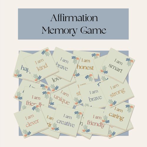 Affirmation Card Memory Game - Mrs Learning Bee