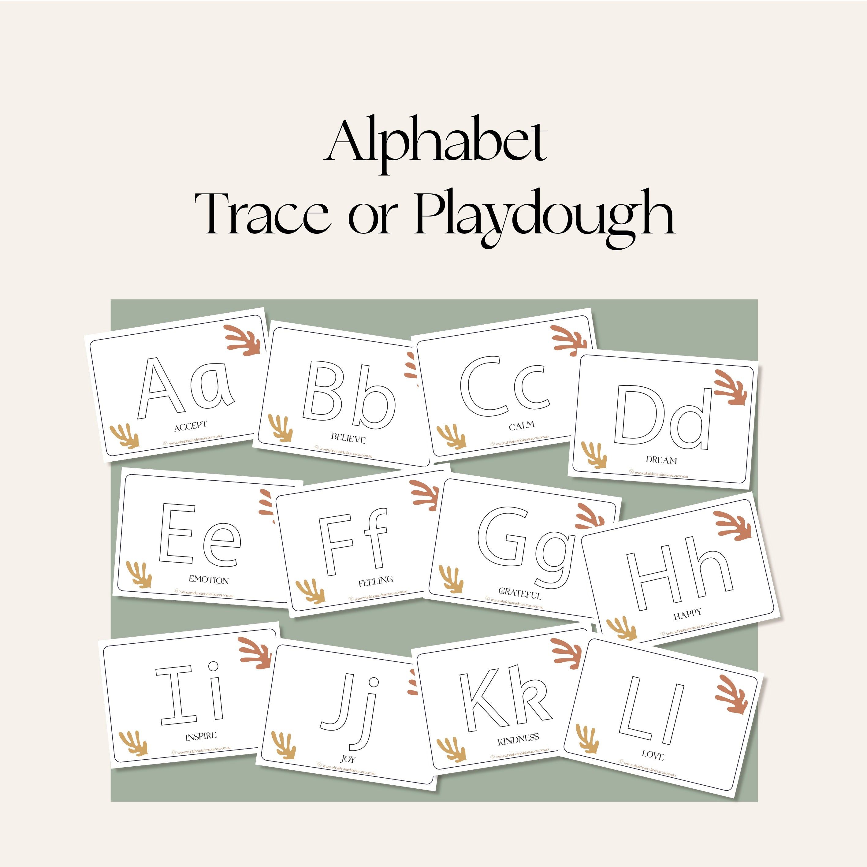 Alphabet Tracing or Playdough Mats - Mrs Learning Bee