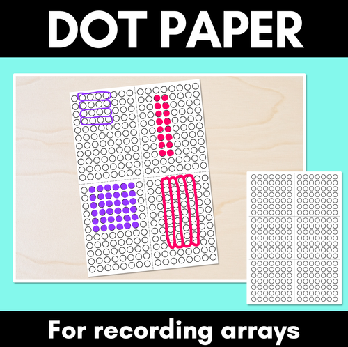 Dot Paper for recording arrays - Mrs Learning Bee
