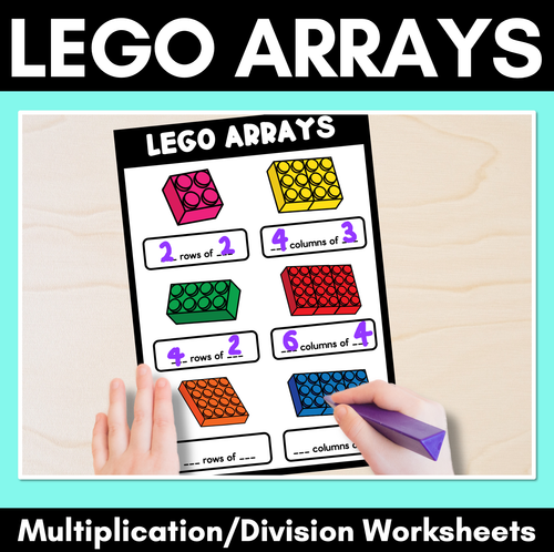 Lego Arrays - Multiplication & Division Worksheets - Mrs Learning Bee