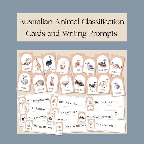Australian Animal Classification Cards and Writing prompts - Mrs ...
