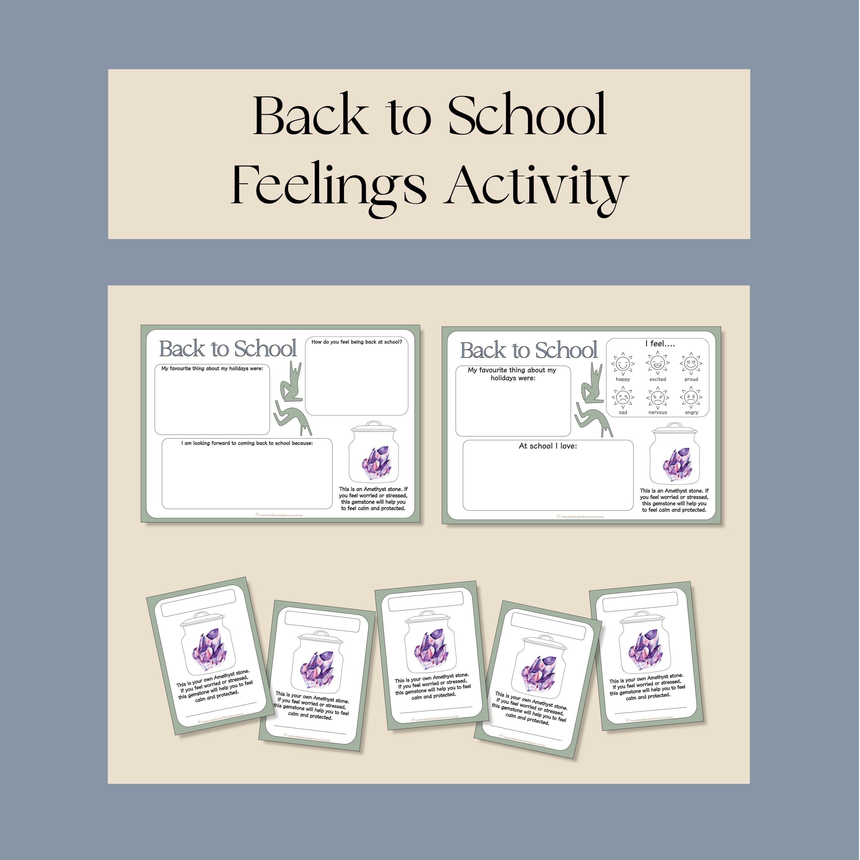 Back to School Feelings Activity - Mrs Learning Bee