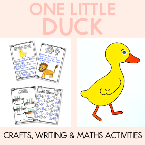 One Little Duck - Crafts, Writing & Maths Activities - Book Week 2024