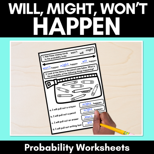 Will Happen, Might Happen, Won't Happen - Probability Worksheets - Mrs ...