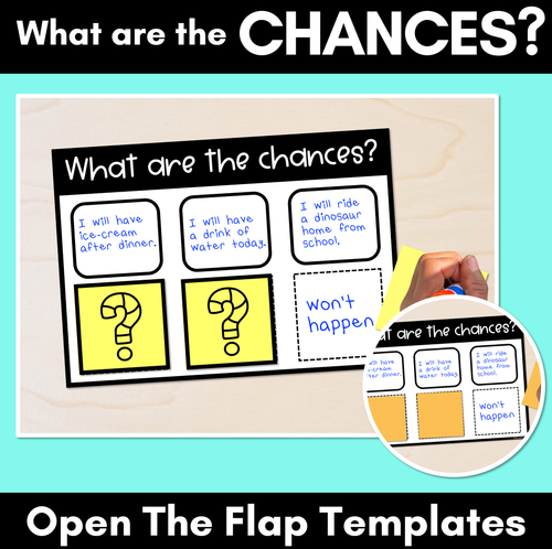 What are the chances - Probability Flap Book Templates - Mrs Learning Bee