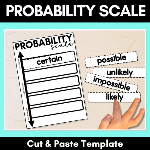 Probability Scale - Cut & Paste Templates - Mrs Learning Bee