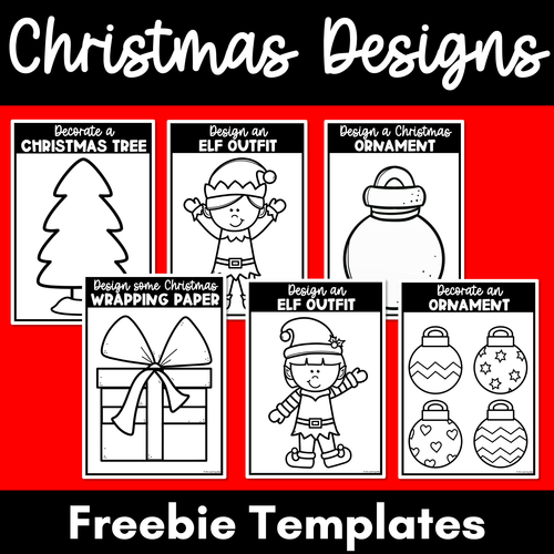 Christmas Coloring & Design Pages FREEBIE - Mrs Learning Bee