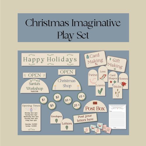Christmas Imaginative Play Set - Mrs Learning Bee