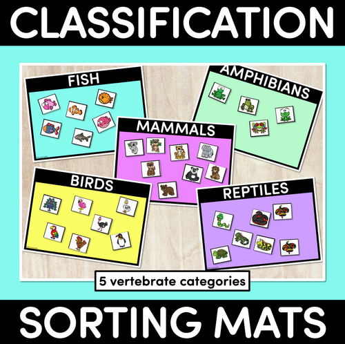 Classifying Animals- Sorting Mats - Mrs Learning Bee